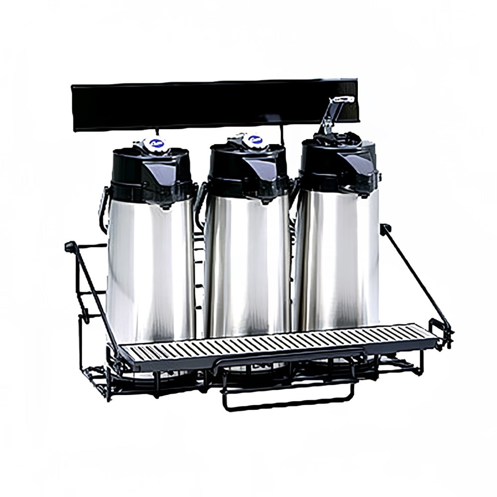 Curtis WR3B0000 3 Position Side-by-Side Airpot Rack w/ Removable Drip ...