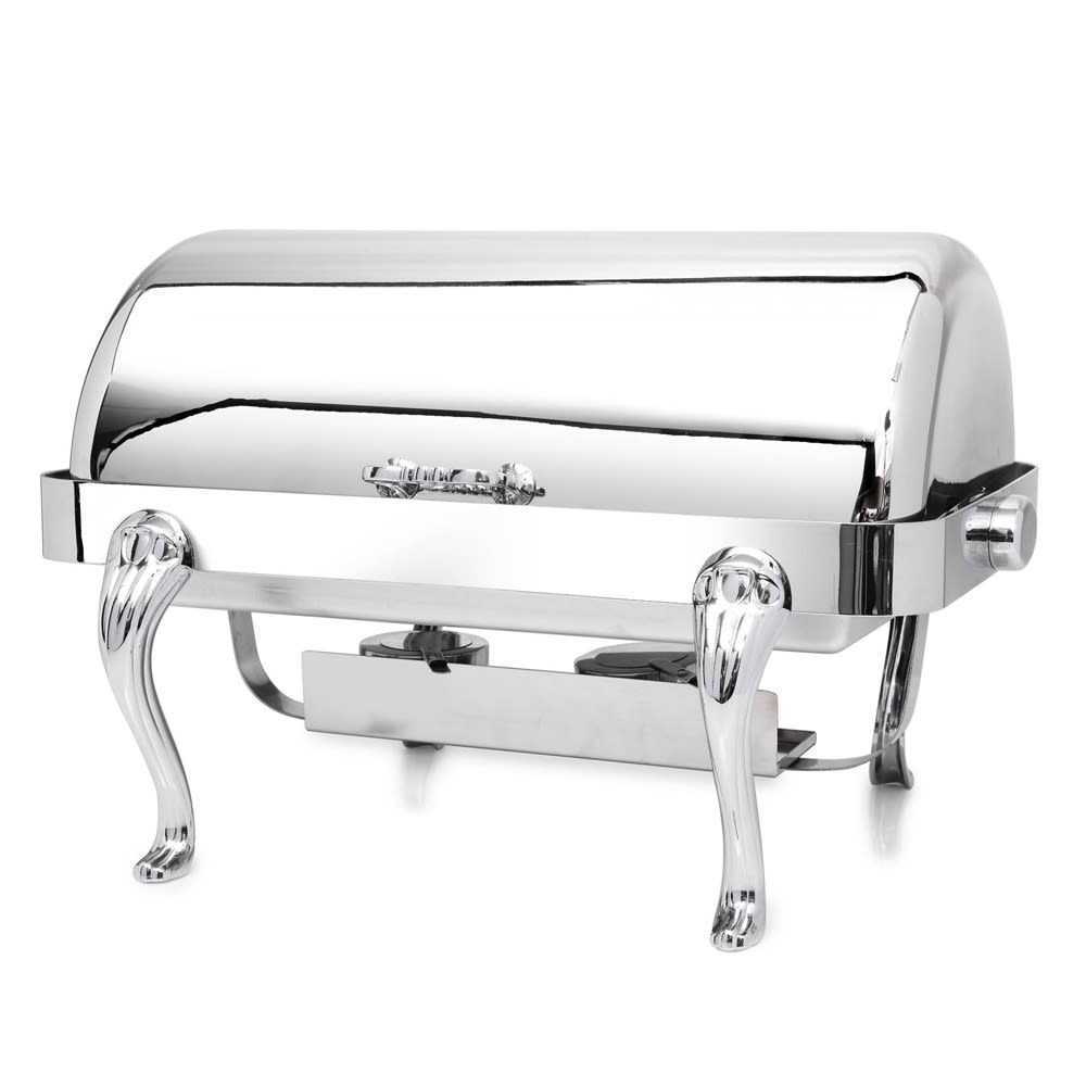 Eastern Tabletop 3114QA-SS 8 qt Rectangular Chafer w/ Roll Top Cover ...