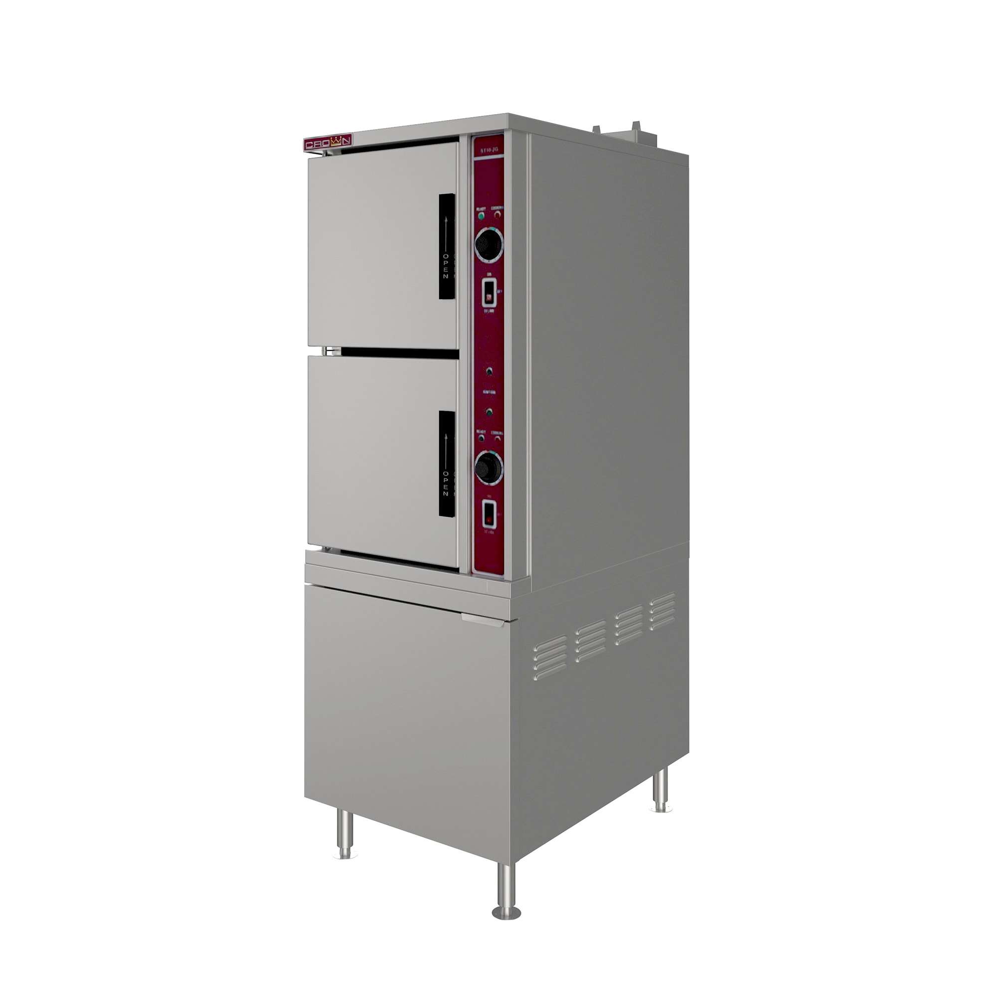 Crown Steam GSX-10HE (10) Pan Convection Steamer - Cabinet, Liquid Propane