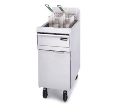 Frymaster MJ45 Gas Fryer - (1) 50-lb Vat, Floor Model, NG