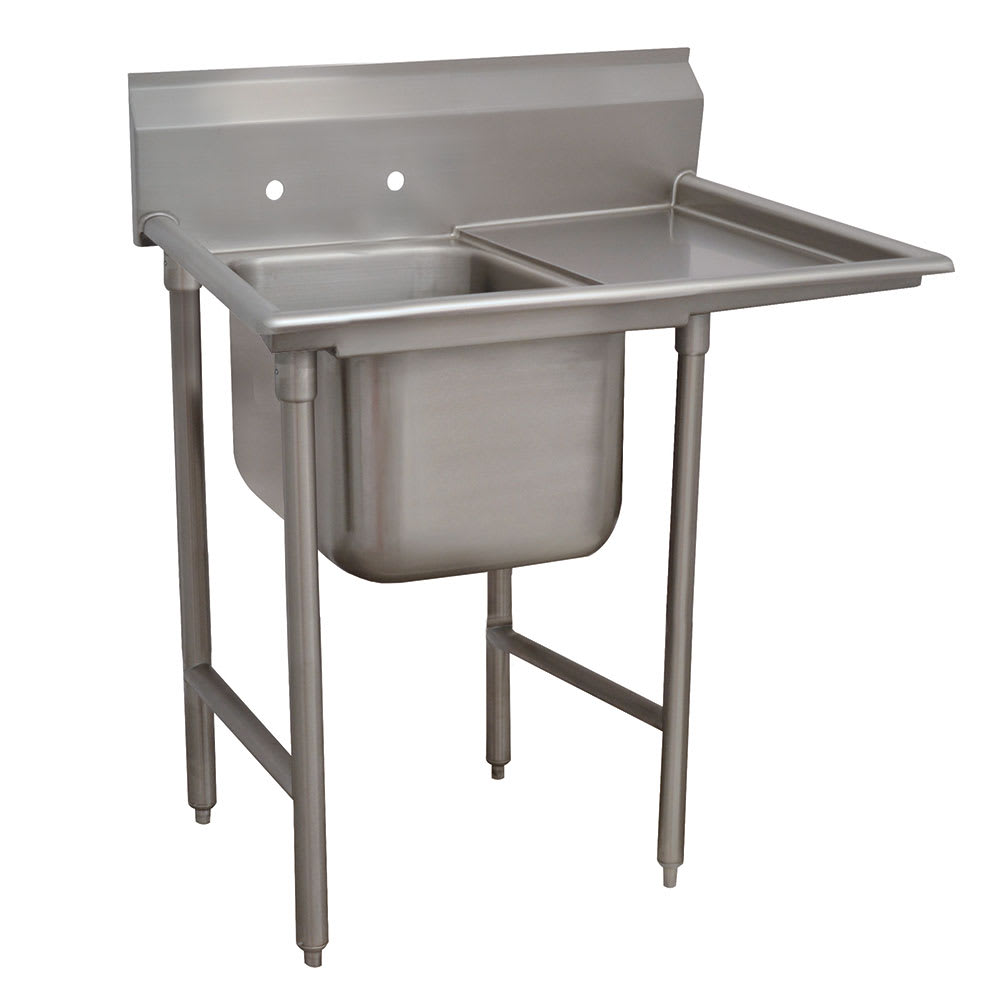Advance Tabco T9-1-24-18R 40" 1 Compartment Sink w/ 16"L x 20"W Bowl ...
