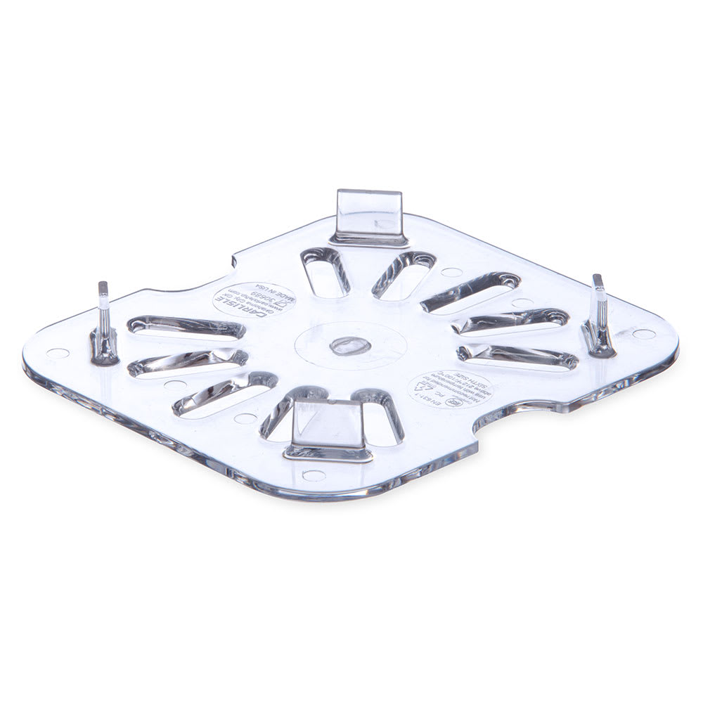 Carlisle 1/6 Size Drain Shelf for Food Pans - Clear (3068907)