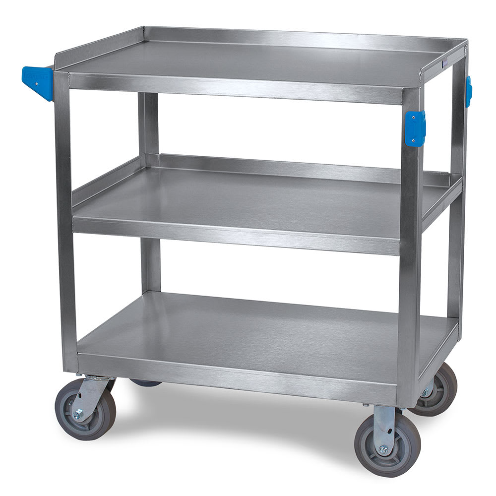 Carlisle 3 Level Stainless Utility Cart w/ 700 lb Capacity, Flat Ledges ...