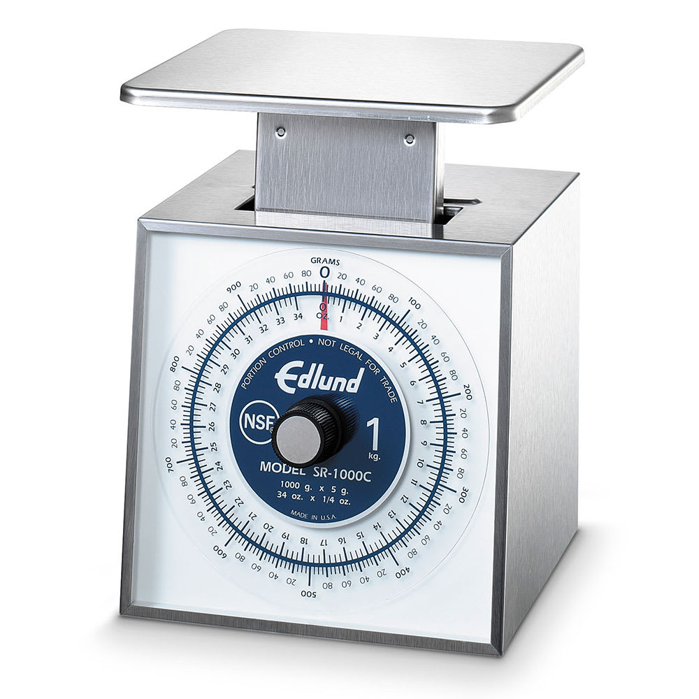 Edlund SR-1000C Vertical Face Scale 34 oz x 1/4 oz Rotating Dial, Portion