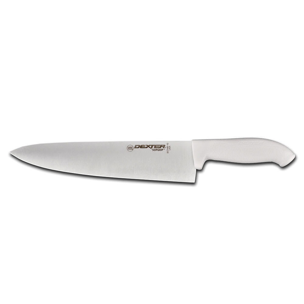 Dexter Russell SG145-10PCP 10" Chef's Knife w/ Soft White Rubber Handle ...