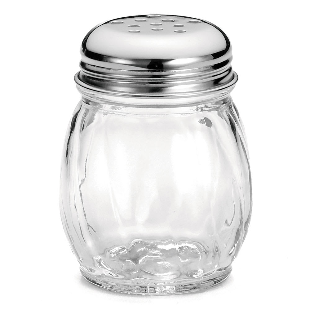 Tablecraft 260 Cheese Shaker, 6 oz, Swirled Glass, Chrome Plated ...