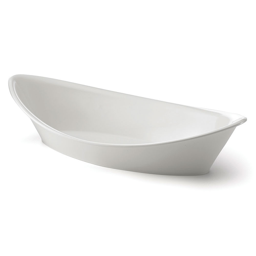 Tablecraft MGMT2412 216 oz Oblong Melamine Basket Insert, White