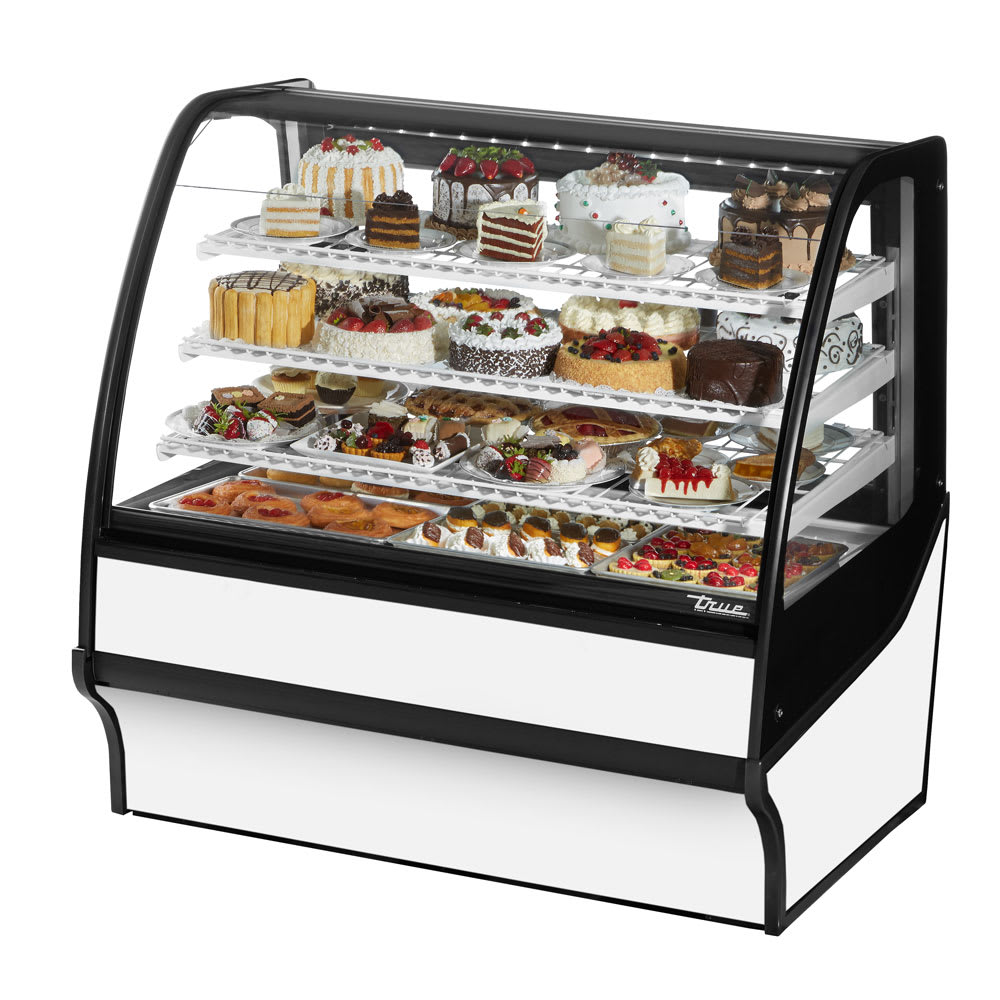 True TDM-R-48-GE/GE-W-W 48 1/4" Full Service Bakery Case w/ Curved ...