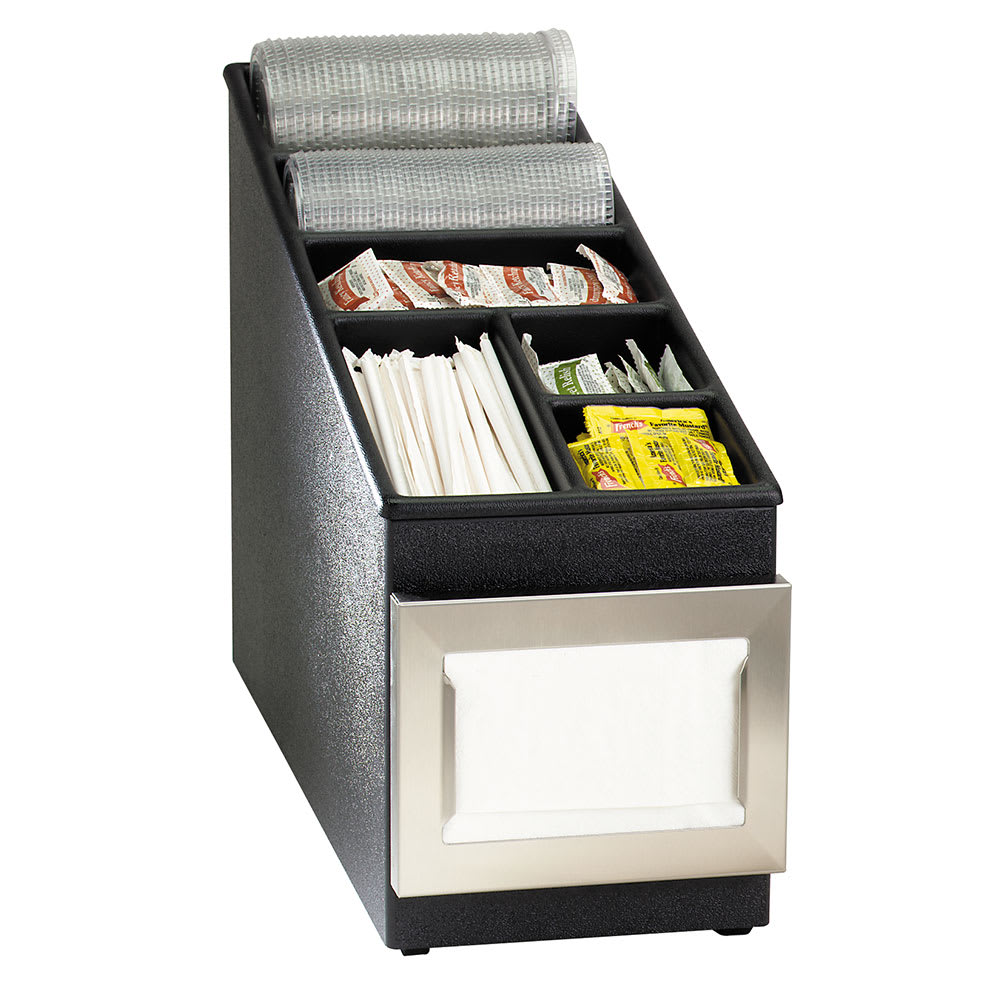 Dispense-Rite NSLC-1BT Lid, Straw & Condiment Organizer, Poly w/ ABS ...
