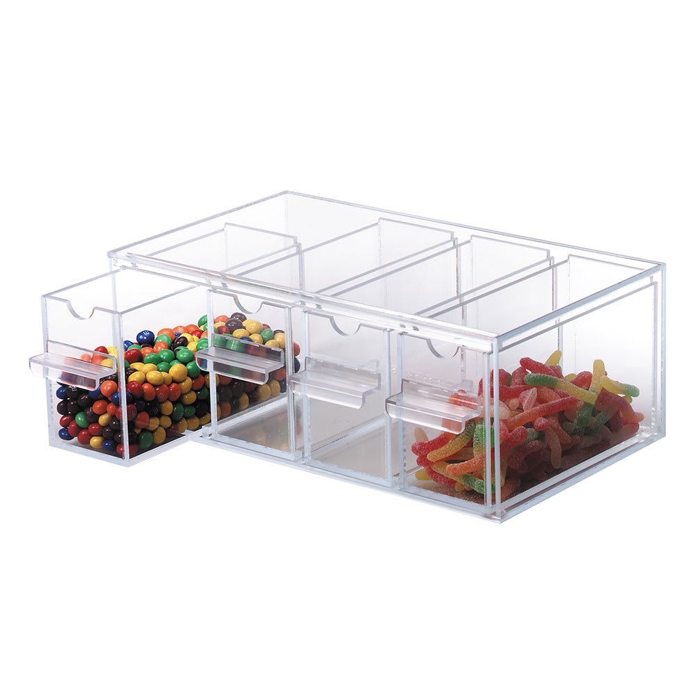 Dispense-Rite TD-4 Countertop Acrylic Topping Dispenser, 13 5/8" x 8" x ...