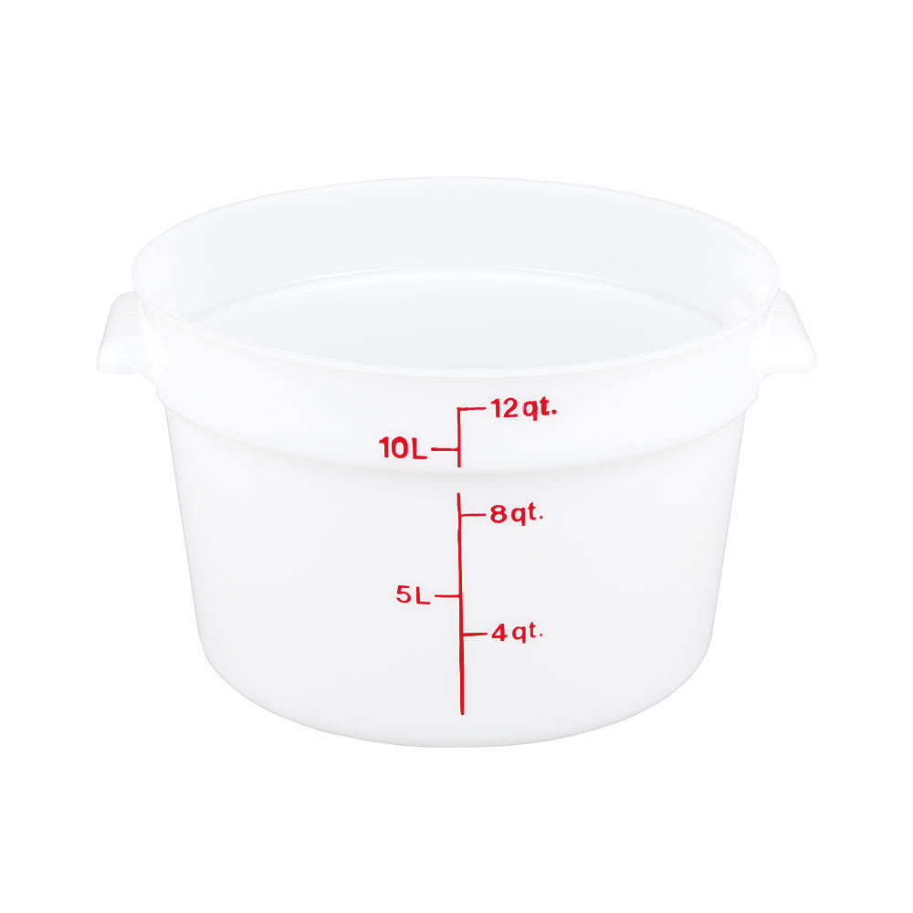 Cambro RFS12148 12 qt Round Storage Container - Natural White