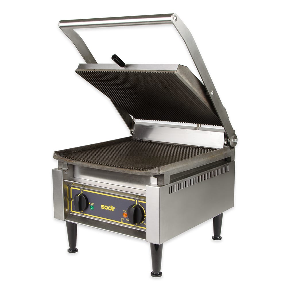 Equipex PANINI XL Single Commercial Panini Press w/ Cast Iron Grooved ...