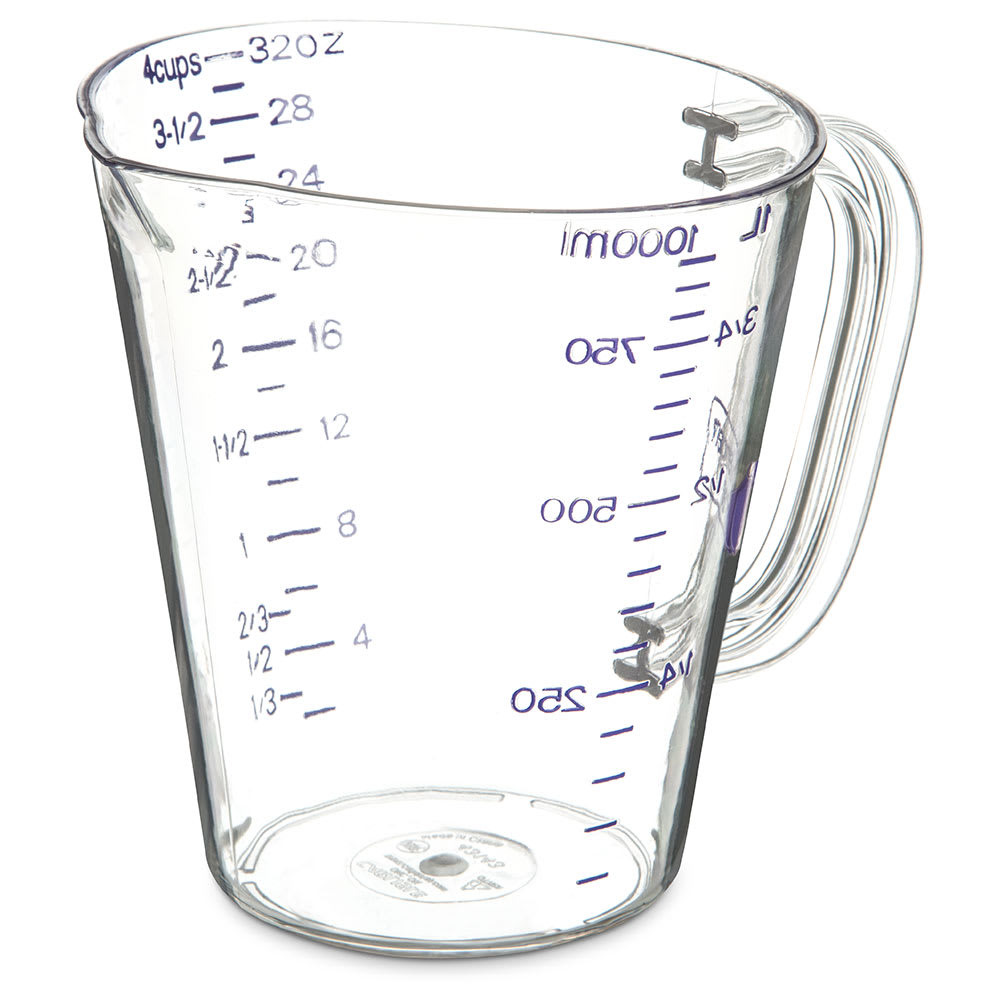 Carlisle Oval Measuring Cup w/ 32 oz Capacity, Pour Spout, Purple ...