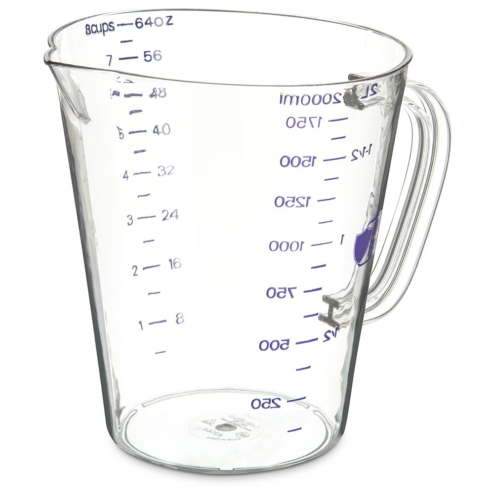 Carlisle Oval Measuring Cup w/ 64 oz Capacity, Pour Spout, Purple ...