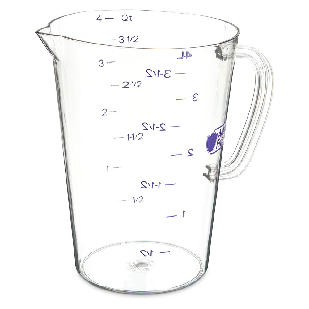 Carlisle Oval Measuring Cup w/ 128 oz Capacity, Pour Spout, Purple ...
