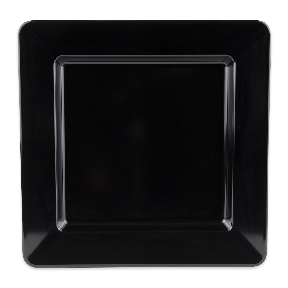 GET 12" Square Melamine Dinner Plate, Black (ML-12-BK)