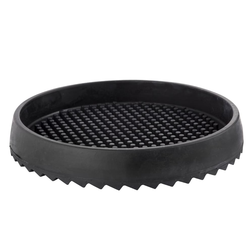 Tablecraft 6BK 6 1/2" Round Drip Tray - Rubber, Black