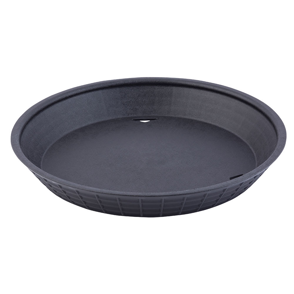 Tablecraft 13759BK 9" Round Platter Basket , Polypropylene, Black