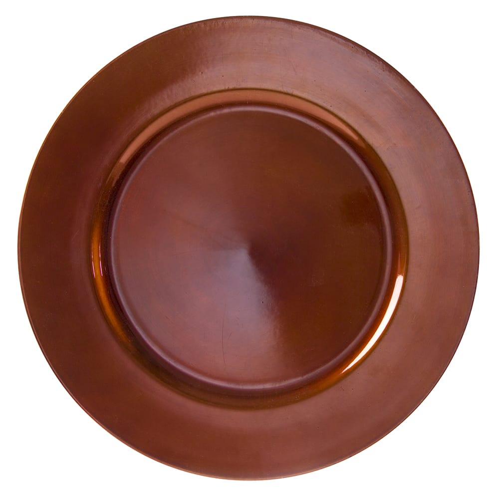 10 Strawberry Street 13" Round Charger Plate - Acrylic, Lacquer Copper ...