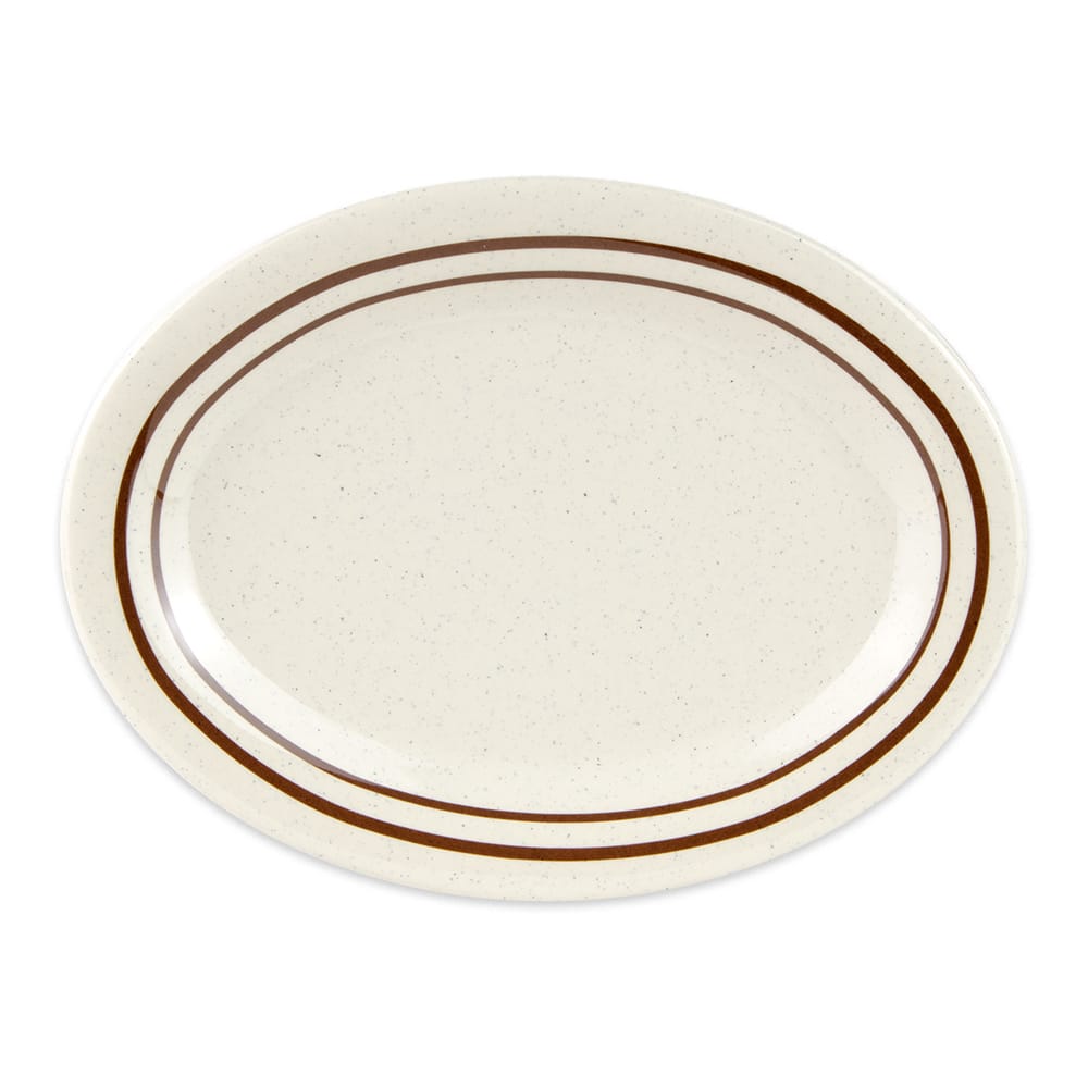 GET 9 3/4" x 7 1/4" Round Ultraware Platter - Melamine, White (OP-950-U)