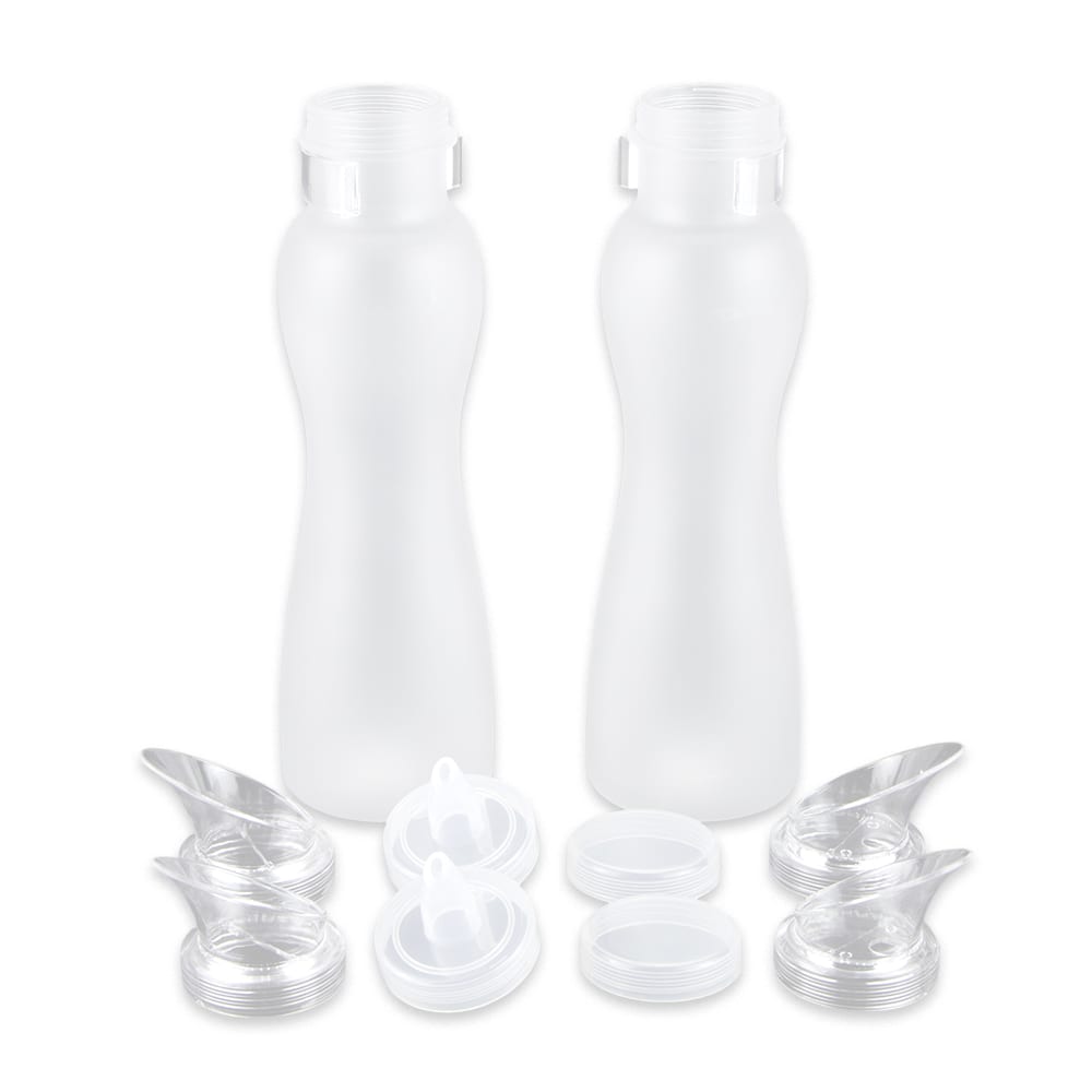 GET 12 Piece Salad Dressing Juice Bottle Set, Polycarbonate, Clear (SDB ...