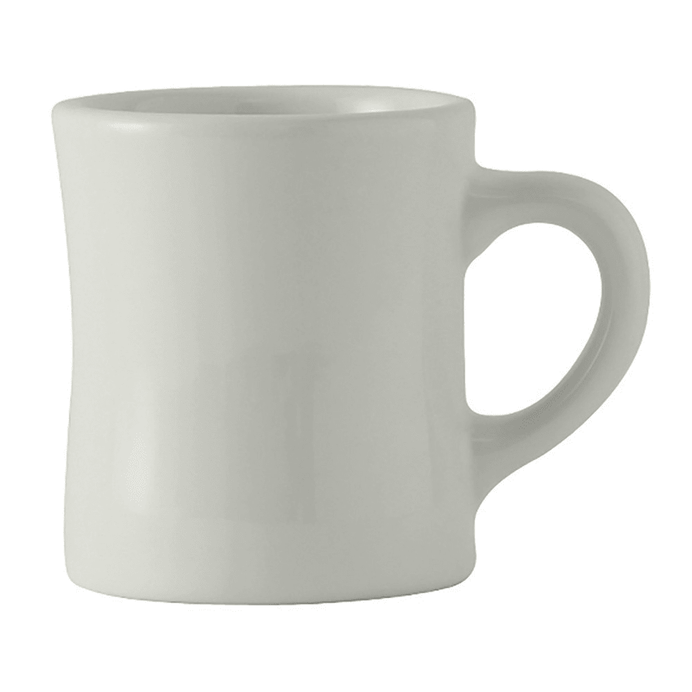 Tuxton BWM-090B 9 oz Diner Mug - Ceramic, White