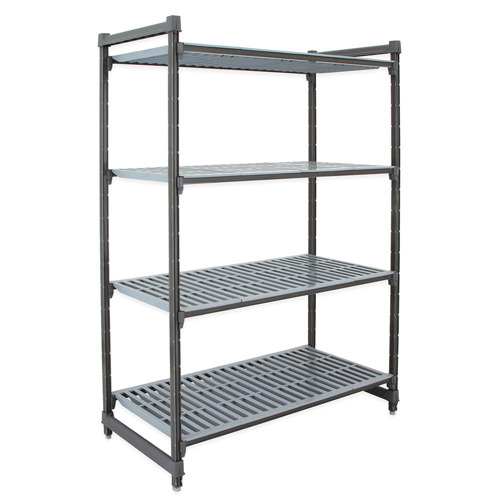 Cambro CBU214272V4580 42" NSF 4-Tier Heavy-Duty Plastic Shelving Unit ...