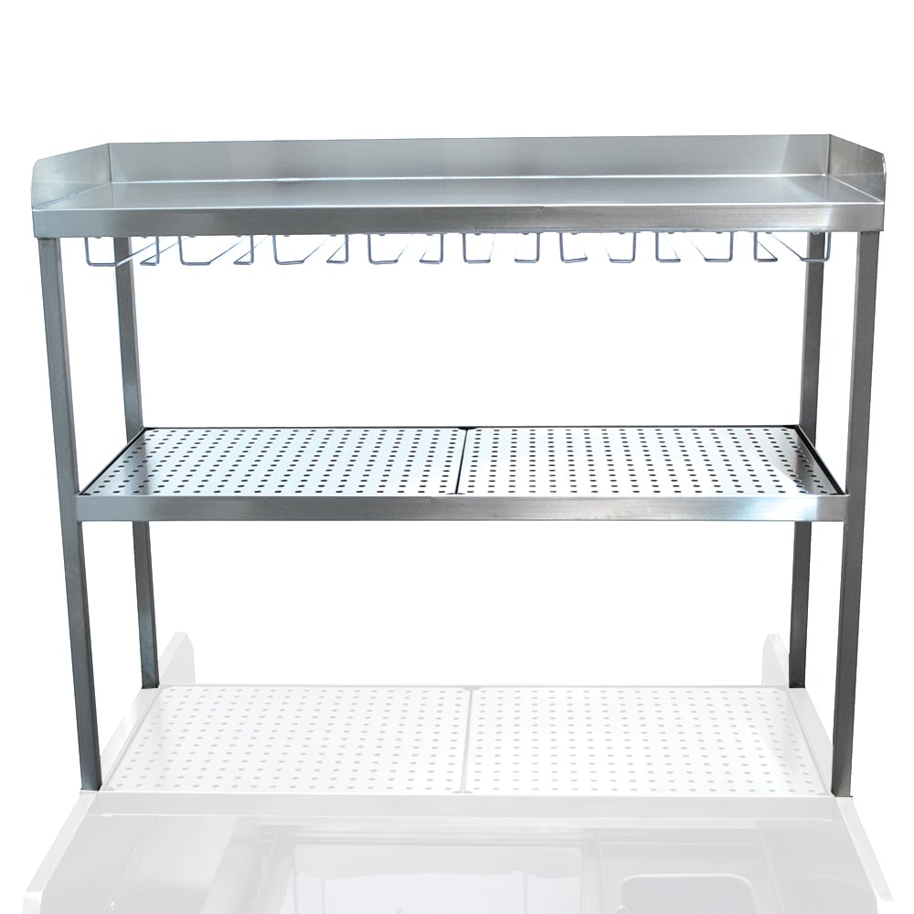 Advance Tabco PRDO-44-G 44" Prestige Double Table Mounted Overshelf w ...