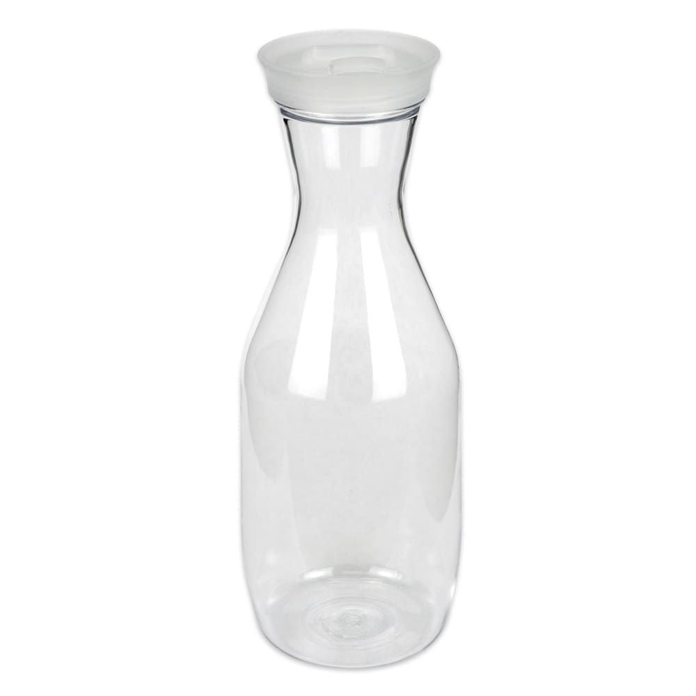 Update PCD-50 50 oz Pancake Decanter - Twist-Top, Flip Lid, Clear/White