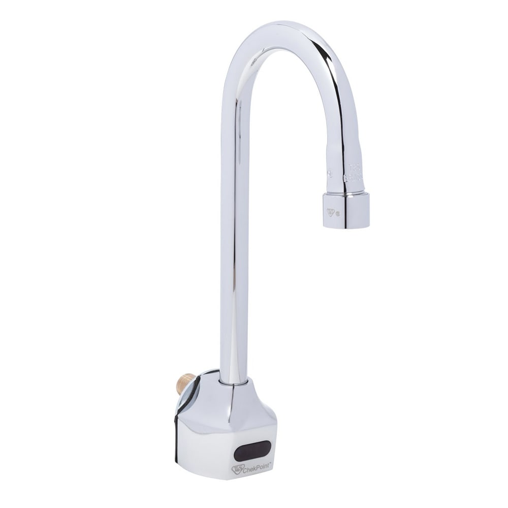 T&S EC-3101 Wall Mount Electronic Faucet - Single Hole, Rigid Gooseneck ...