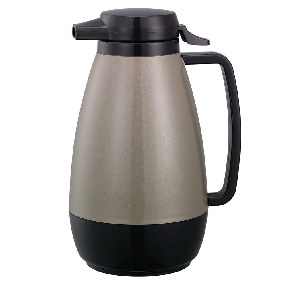 Service Ideas 1 liter Coffee Server w/ Push-Button Lid, Metallic Gray ...