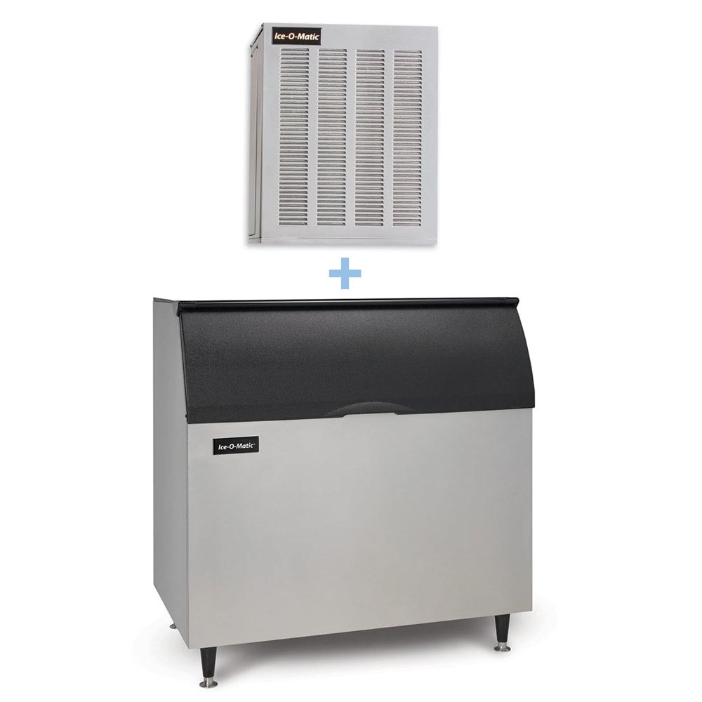 Ice-O-Matic MFI0800A/B110PS/KBT23 900 lb Flake Ice Machine w/ Bin - 854 ...