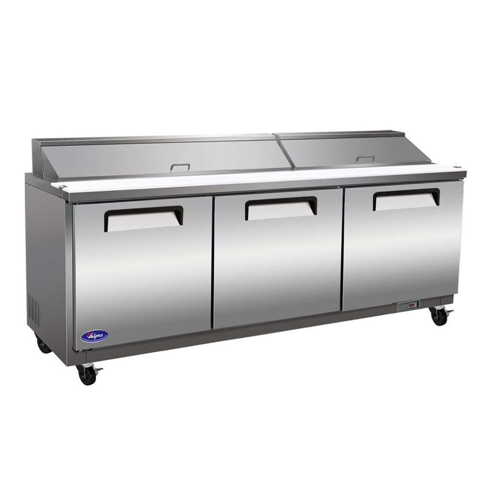 Valpro 72" Dual Sided Sandwich/Salad Prep Table w/ Refrigerated Base ...