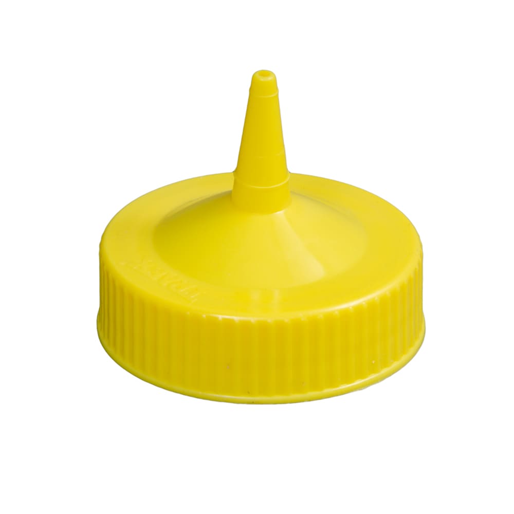 Vollrath 4913-08 Wide Mouth Squeeze Bottle Cap - Fits 16 32 oz Yellow