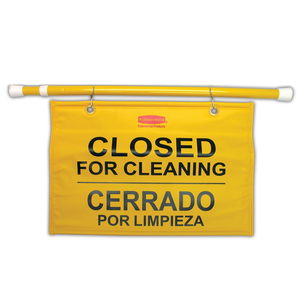 Rubbermaid FG9S1600YEL Site Safety Hanging Sign - Multi-Lingual "Closed ...