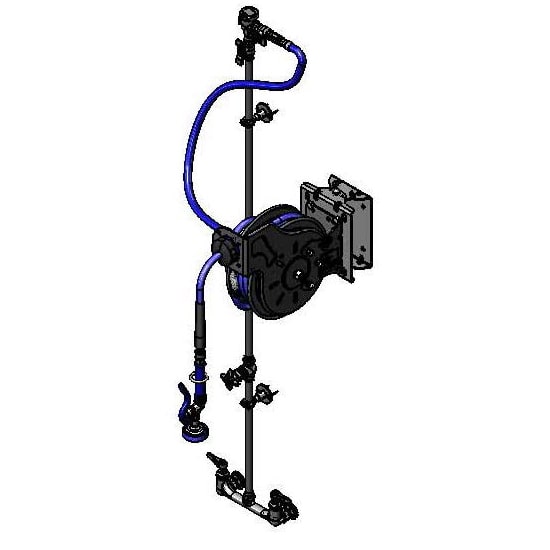 T&S B-7212-U01WS1E Open Hose Reel Assembly w/ 15 ft Hose, 3 7/10 GPM