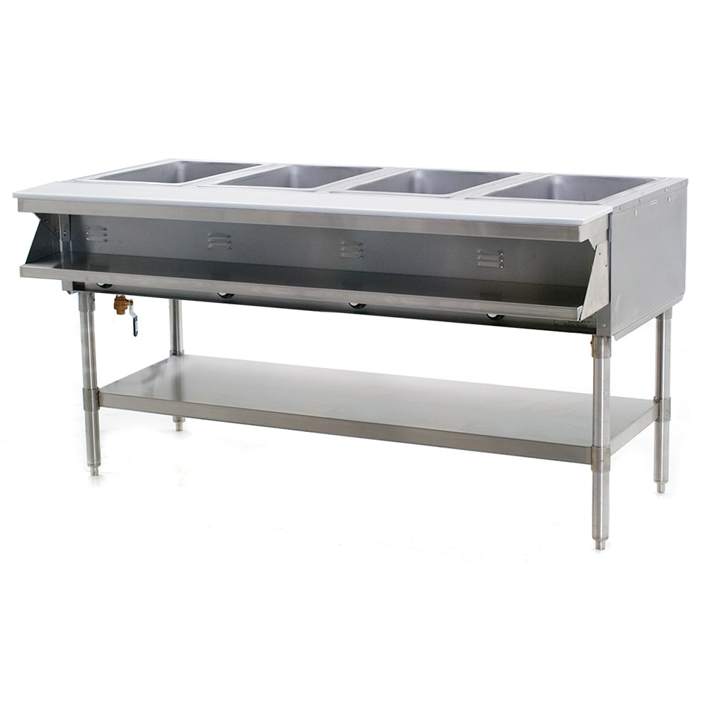 Eagle Group SHT4-120 63 1/2" Hot Food Table w/ (4) Wells & Cutting ...