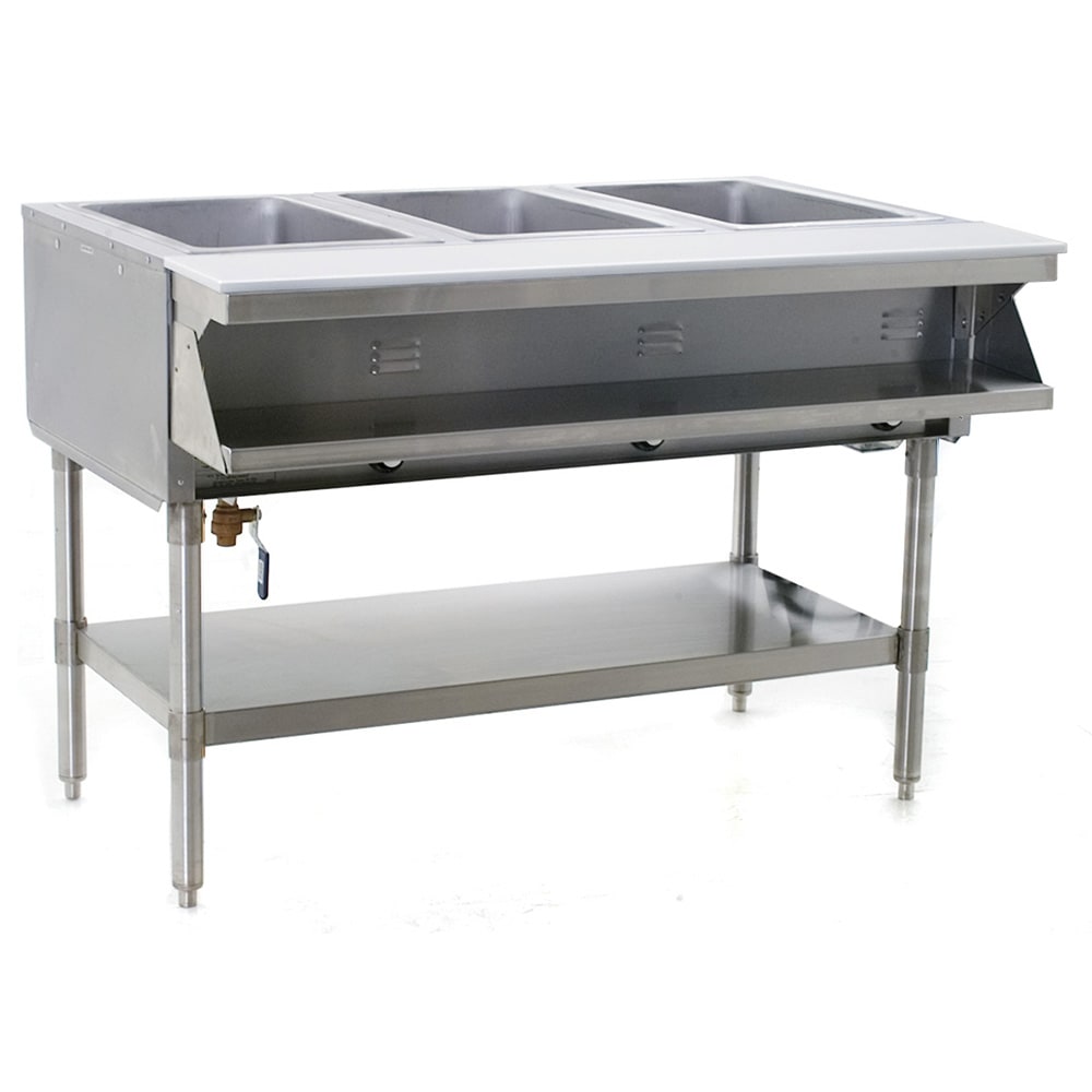 Eagle Group SHT3-120 48" Hot Food Table w/ (3) Wells & Cutting Board, 120v