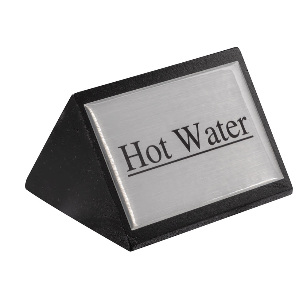 American Metalcraft SIGNW5 Hot Water Table Tent Sign - 1 3/4" x 3 ...