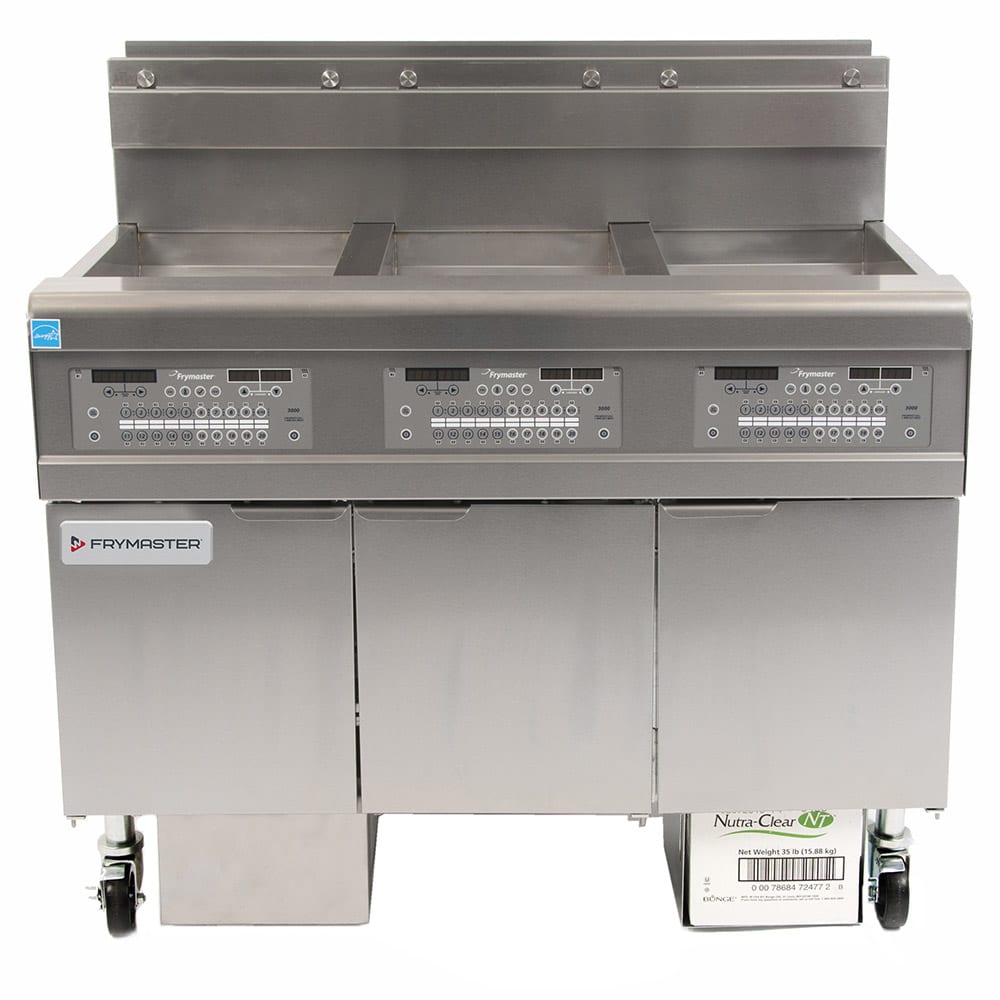 Frymaster FPGL330CA Gas Fryer - (3) 30 lb Vats, Floor Model, Natural Gas