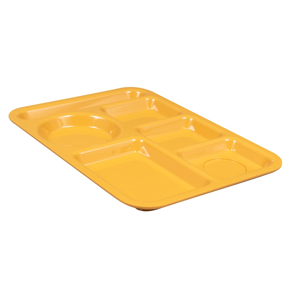 GET Plastic Rectangular Tray w/ (6) Compartments, 14" x 10", Tropical ...
