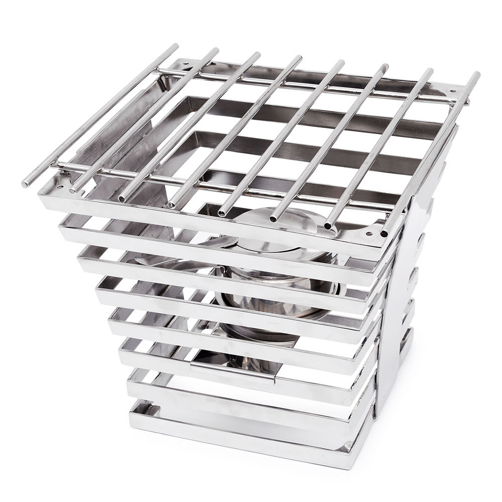 Eastern Tabletop 1715 10" Square Escalate Riser w/ Sterno Holder - 9"H ...