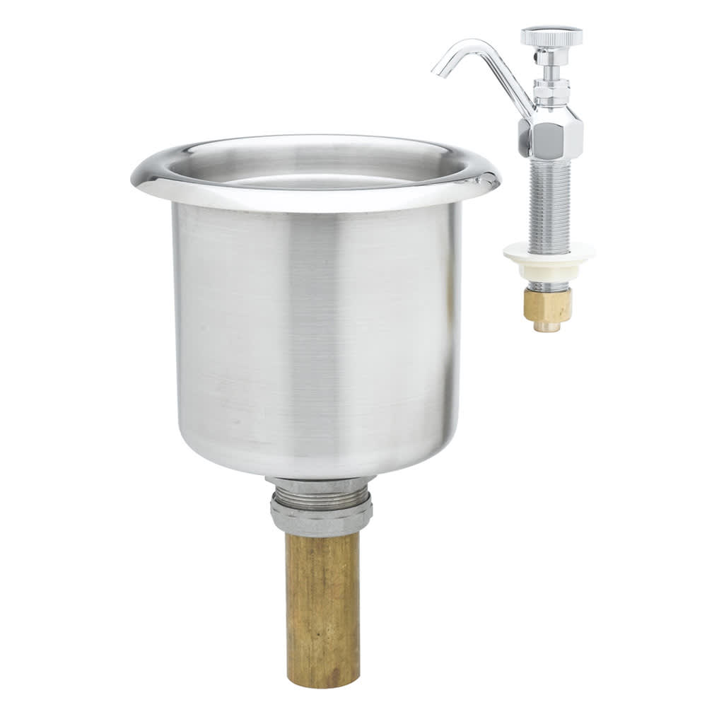 T&S B-2282-01 Dipper Well Faucet w/ Stainless Steel Bowl & Inner ...