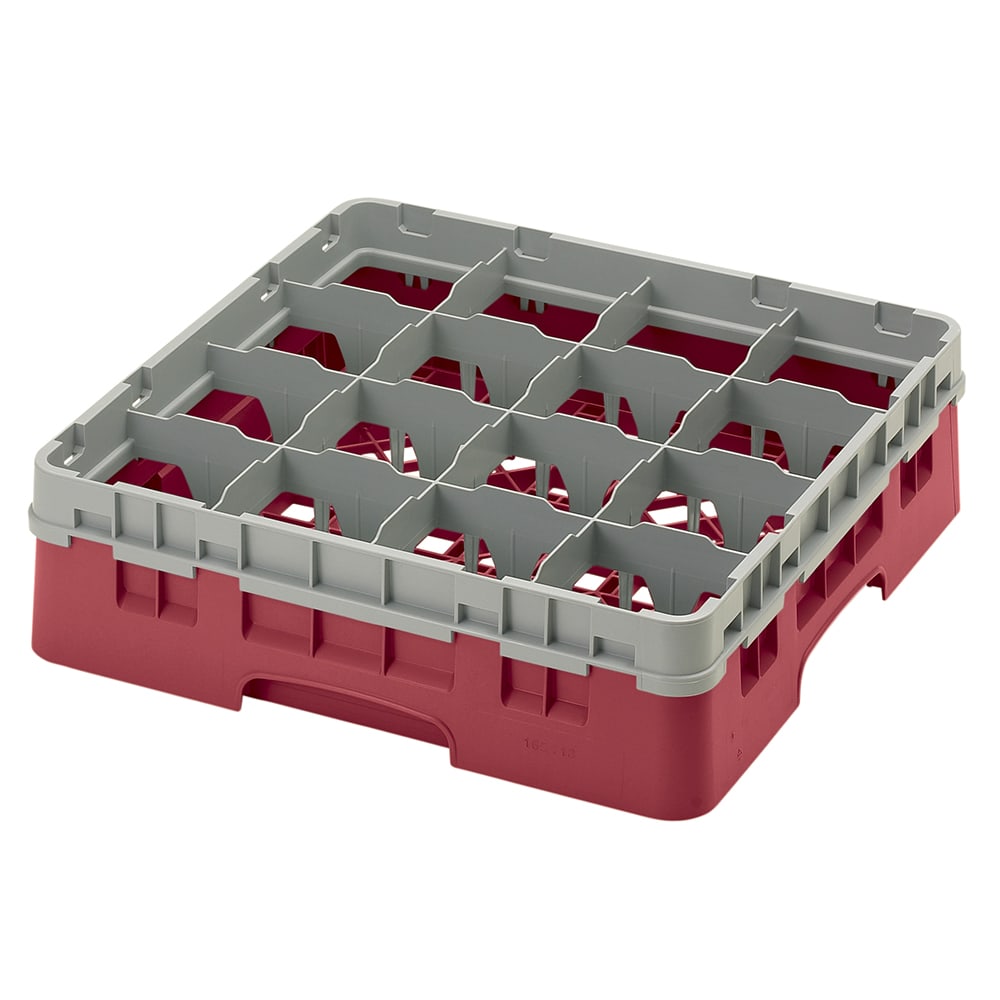 Cambro 16S418416 Camrack® Glass Rack w/ (16) Compartments - (1) Gray ...