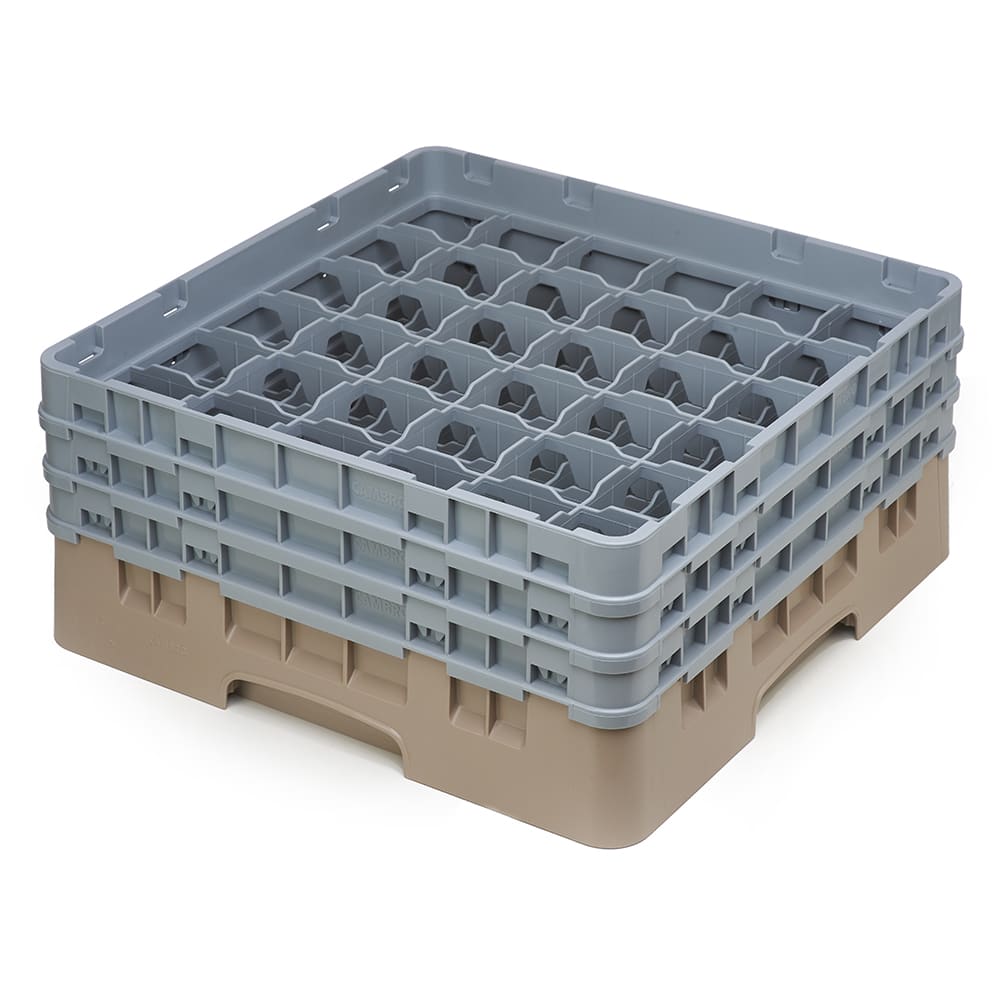 Cambro 36S638184 Camrack® Glass Rack w/ (36) Compartments - (3) Gray ...