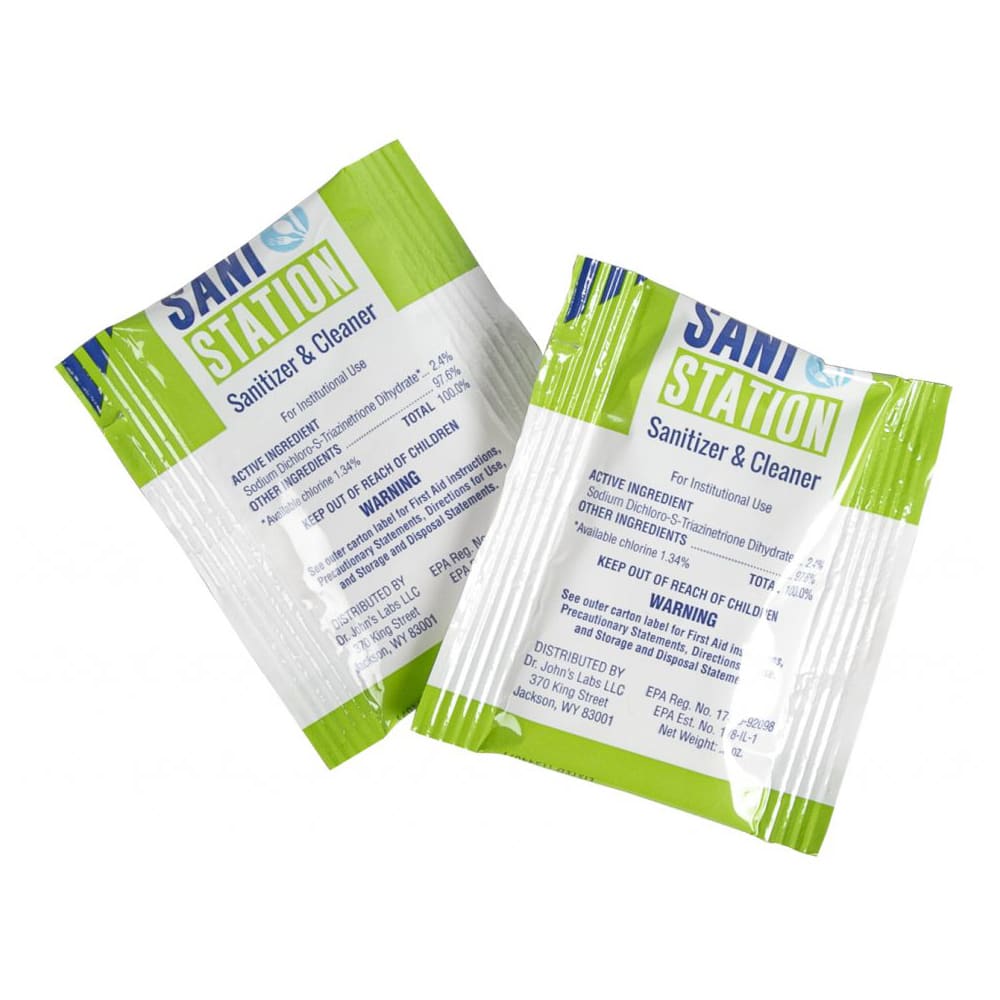 San Jamar SANIS05-100 1/2 oz Sani Station Sanitizer & Cleaner Packets ...