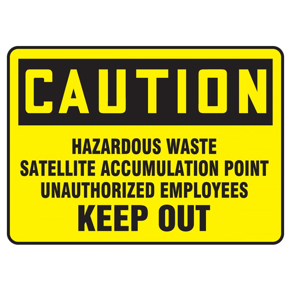 Accuform Signs MCHL645XV OSHA "HAZARDOUS WASTE" Sign - 7" x 10", Dura ...