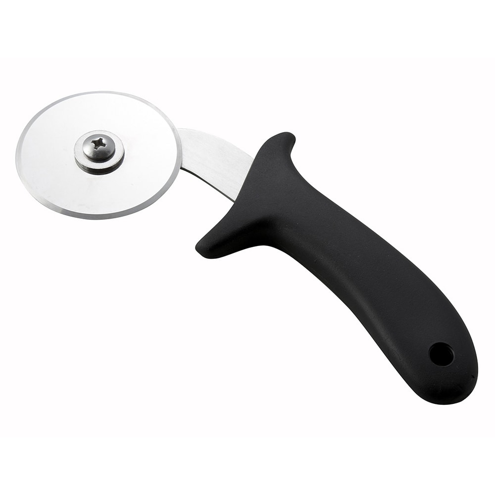 Winco PPC-2 2 1/2" Pizza Cutter w/ Black Plastic Handle, Stainless Steel