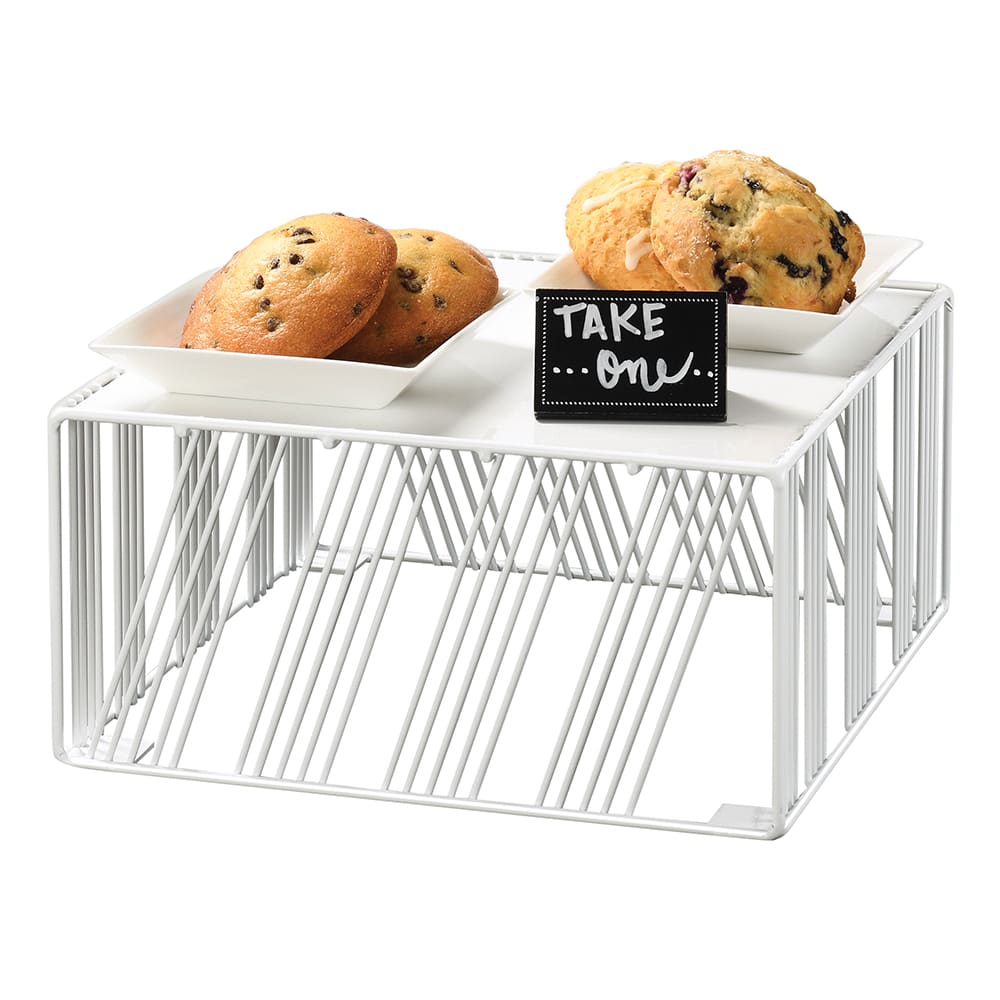 Cal-Mil 432-6-15 12" Square Portland Riser - 6"H, Wire, White