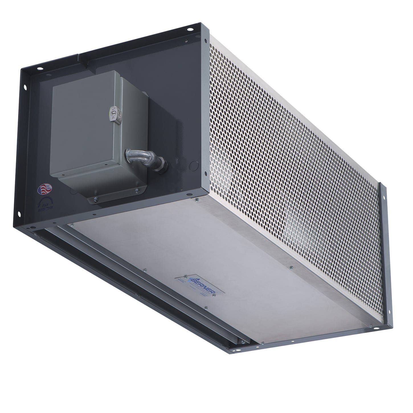 Berner IDC12-3108A-1 108" Unheated Air Curtain - (1) Speed, Aluminum, 120v